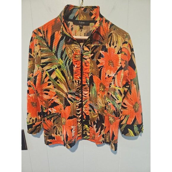 Toni Morgan | Jackets & Coats | Toni Morgan Jacket Sz M Wet Look ...